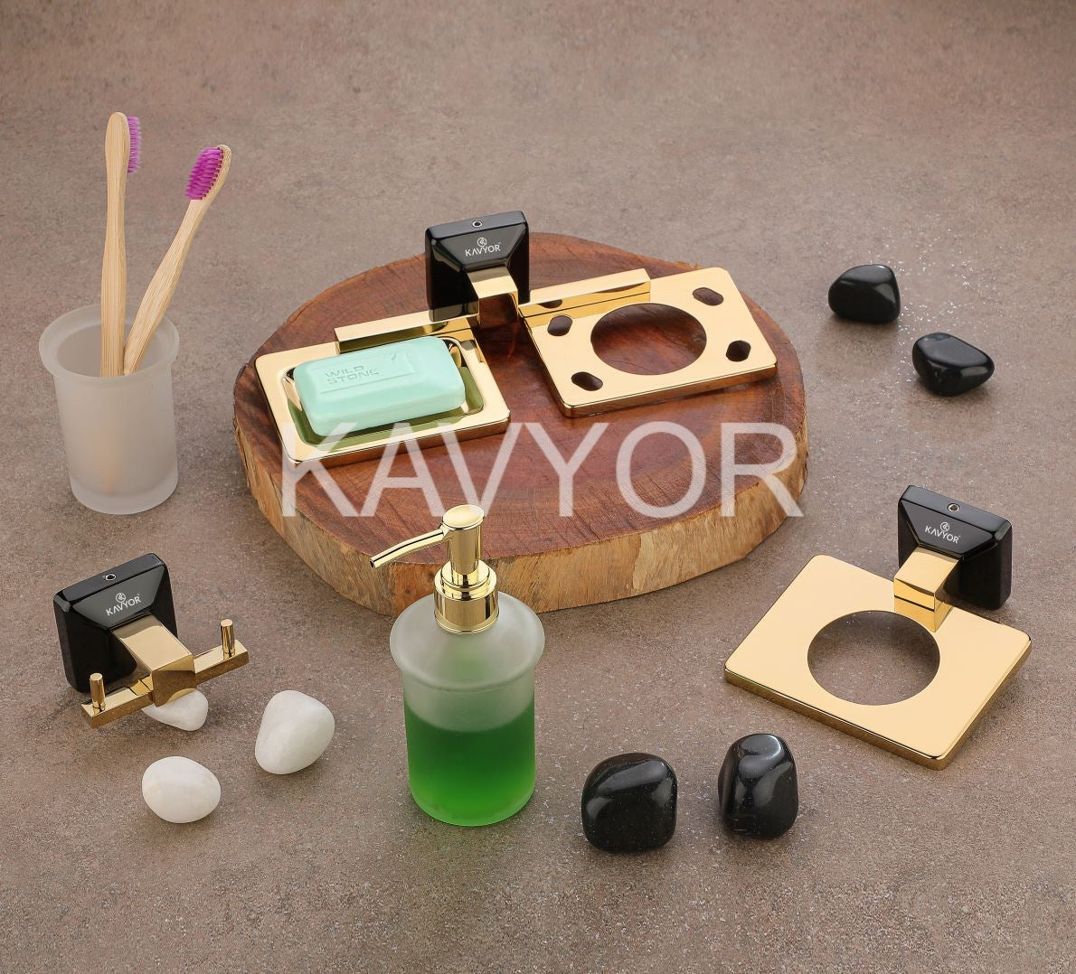 PVD FINISH BATHROOM ACCESSORIES – KAVYOR